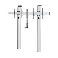 B-Tech BT8710/BS Premium Floor-To-Wall Twin Screen VC Stand for 56"-65 ...