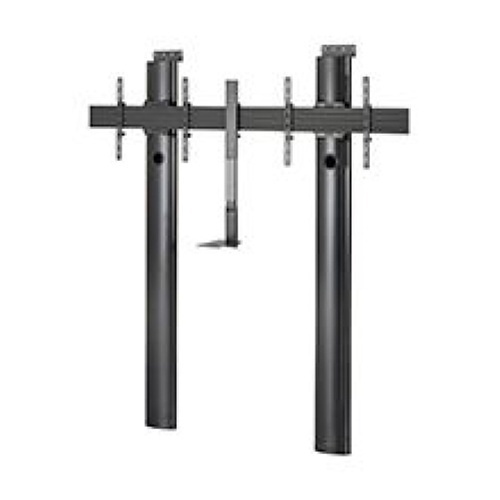B-Tech BT8710/B Premium Floor-To-Wall Twin Screen VC Stand for 56"-65 ...