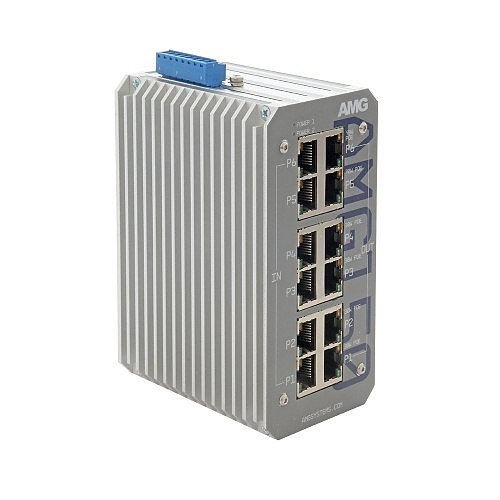 AMG AMG150-2GBT-4GAT-P300 AMG150 Series Industrial PoE Injector, 2x10 ...